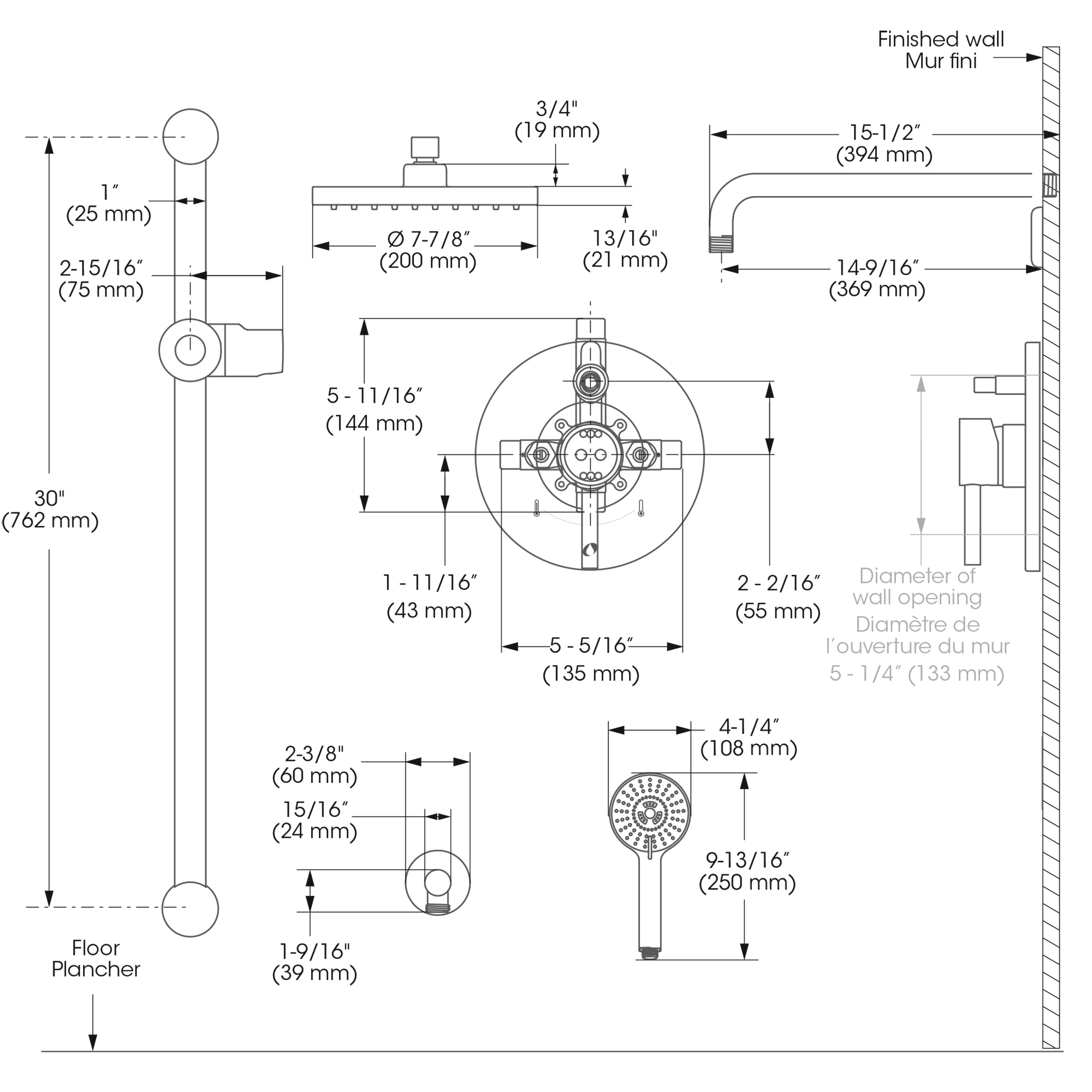 Kit: Shower Faucet with Pressure Balanced Diverter Valve… | Belanger
