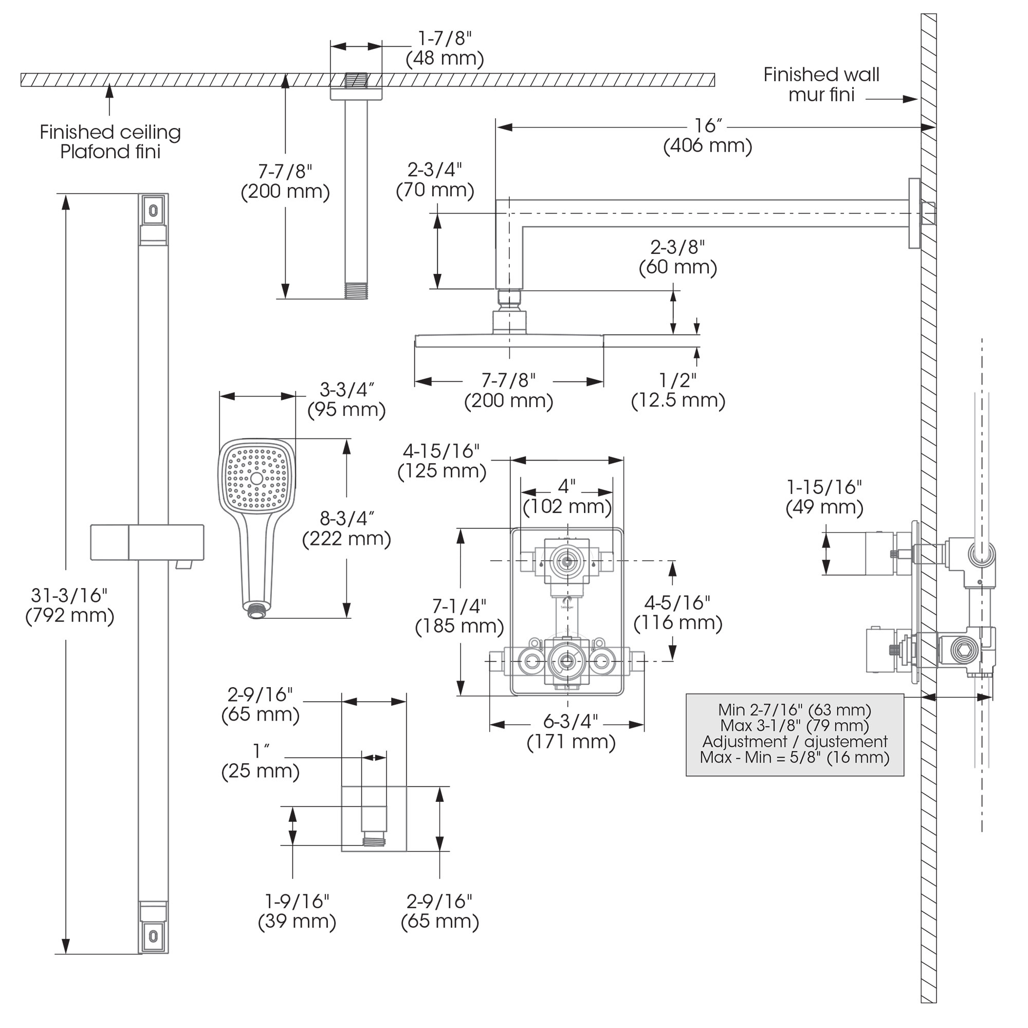 Kit: Shower Faucet – Complete model for Thermostatic… | Belanger