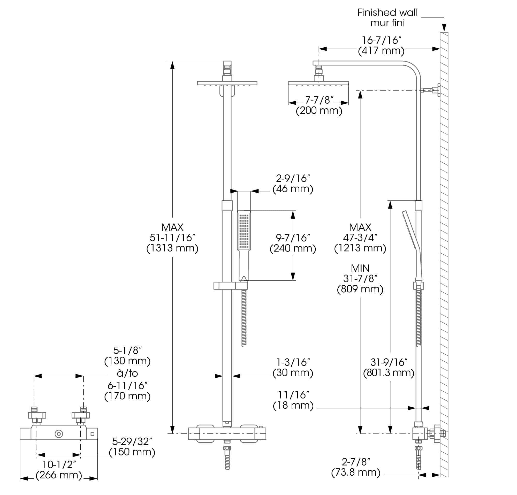 Kit: Shower Faucet – Complete model with Thermostatic… | Belanger